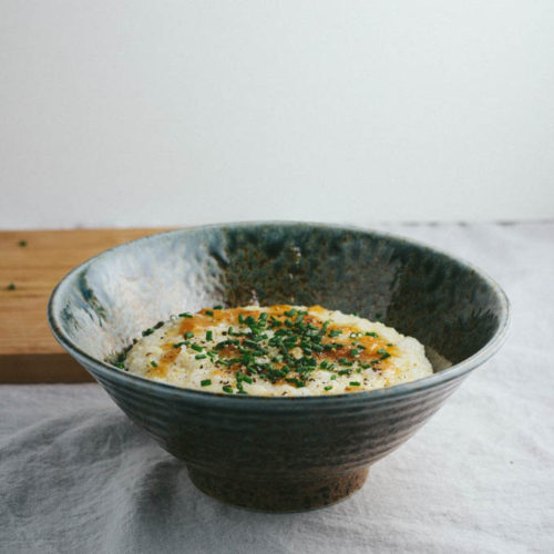 Miso Brown Butter Grits - Ginger & Toasted Sesame